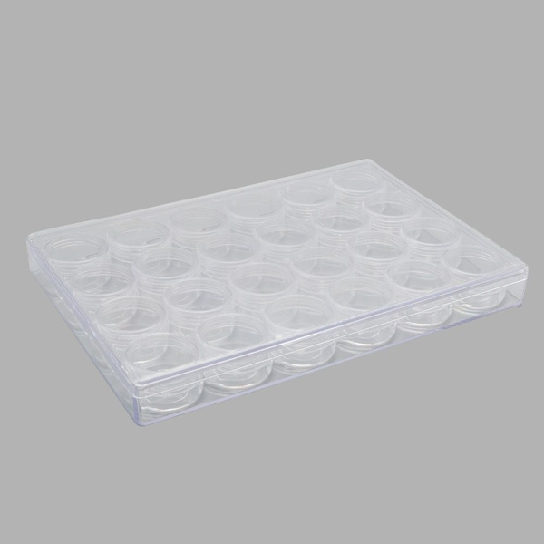 Корзина для игрушек Айрис Для мелочей с 24 баночками, 24х16х2,5 см, 1 ...