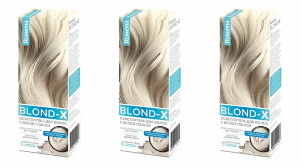 ACME COSMETICS Осветлитель для волос ROWENA BLOND-X с белой глиной, 3 ...