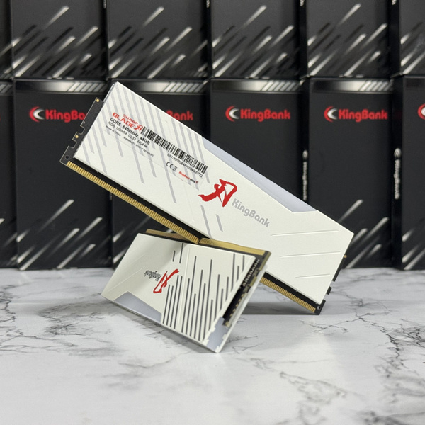 Модуль оперативной памяти KingBank DDR5 White 6400Mhz RGB48 ГБ (M-die ...