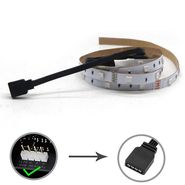 12V 4Pin RGB Красочная светодиодная полоса лампы для материнской платы ...