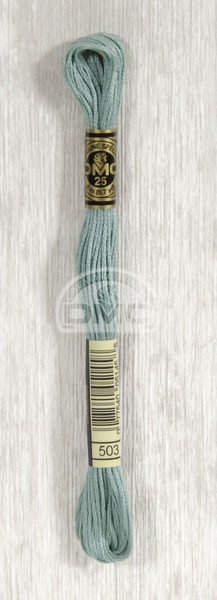 Мулине DMC (Франция), артикул 117, 100% хлопок, цвет 503 Салат, 1шт ...
