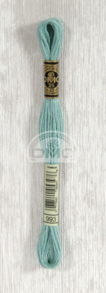 Мулине DMC (Франция), артикул 117, 100% хлопок, цвет 993 Аквамарин, 1шт ...