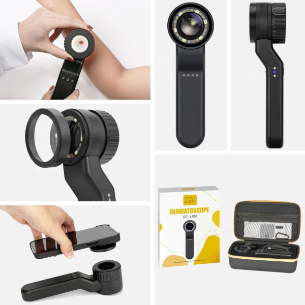IBOOLO DE - 3100 Дерматоскоп 10X Magnify Macro Zoom Lens для дерматологической диагностики ...