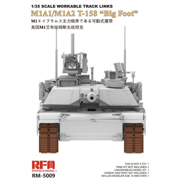 Траки рабочие для M1A1/M1A2 T-158 "Big Foot" Rye Field Model RM-5009 - купить с доставкой по ...