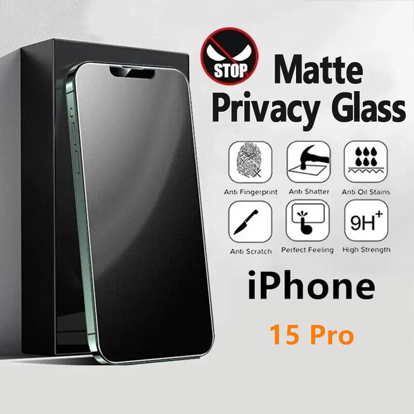 матовое Защитное стекло антишпион для Iphone 15 Pro Антишпион на весь ...