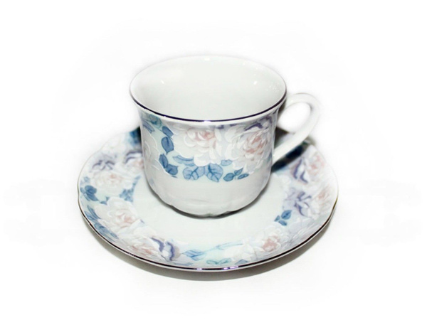 Кофейная пара Thun "Голубая роза /платина", на 1 перс. - купить по выгодной цене в интернет ...