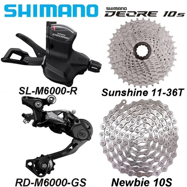 Рычаг переключения SHIMANO Deore M6000 + задний переключатель RD-M6000 ...