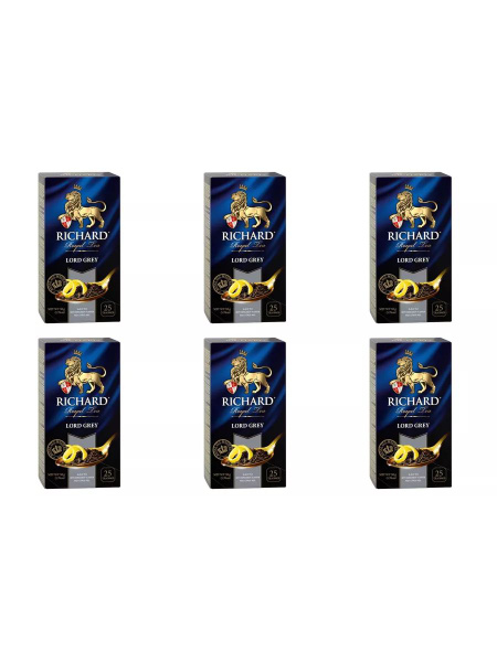 Чай в пакетиках черный Richard Lord Grey 25пак х6шт - купить с ...