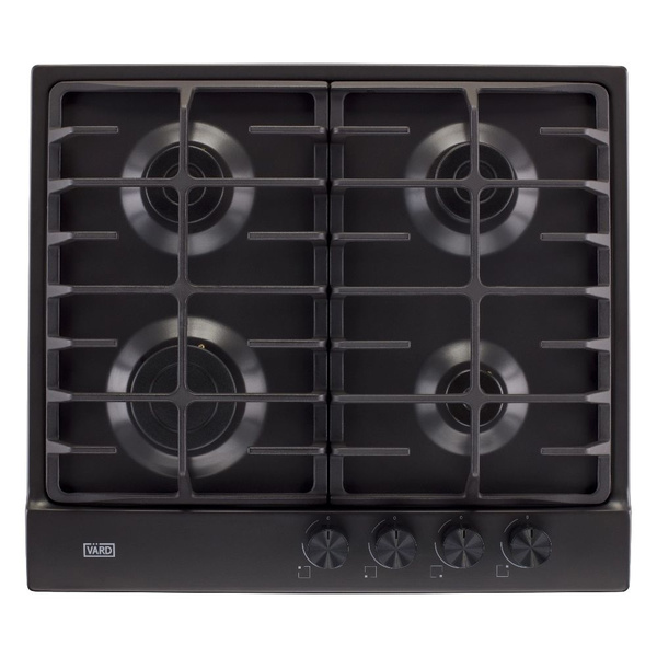 Газовая варочная панель на металле VARD VHG6424K, 60см, 4 конфорки ...