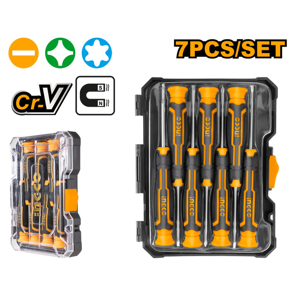 Набор прецизионных отверток INGCO HKSD0718 INDUSTRIAL 7 шт купить на ...