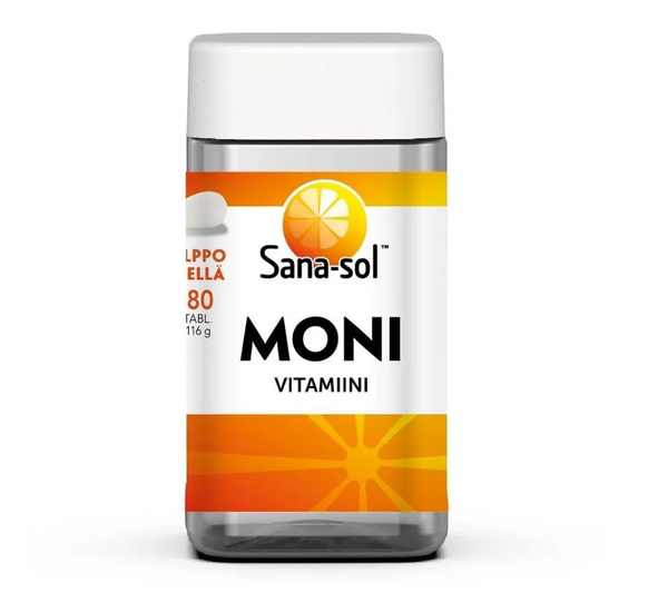 Пищевая добавка Sana-Sol Monivitamiini 180 таб, Санасол Мультивитамин ...