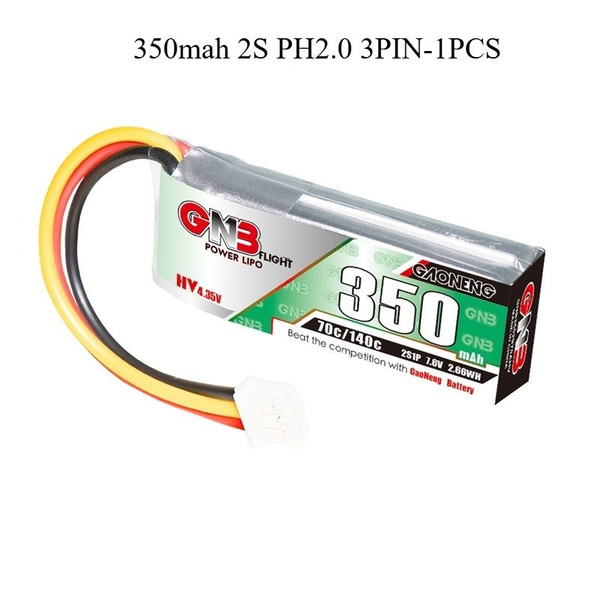 GAONENG GNB 350 мАч 2S 7,6 В 70C/140C литиевая батарея высокого напряжения, разъем PH2.0/3PIN ...