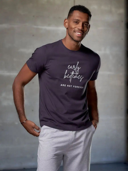 Футболка T-RONE menswear, размер 56, цвет темно-серый, 92% хлопок, 8% ...