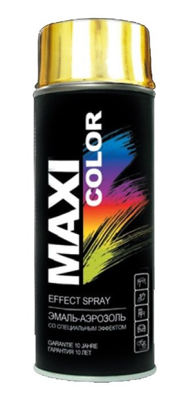 Краска в баллончике аэрозольная хром-эффект 0,4л MAXI COLOR RAL0011 ...