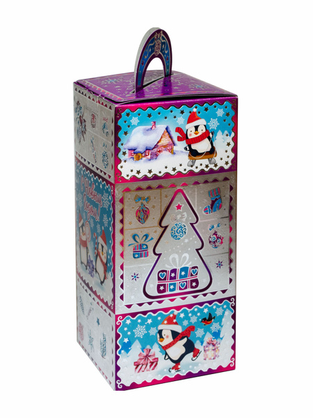 Новогодняя подарочная упаковка "Антарктика" картонная 5 штук / Упаковка ...