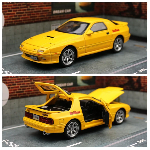 DIECAST CAR 1/32 Коллекционная металлическая машина Mazda RX7 Initial D ...