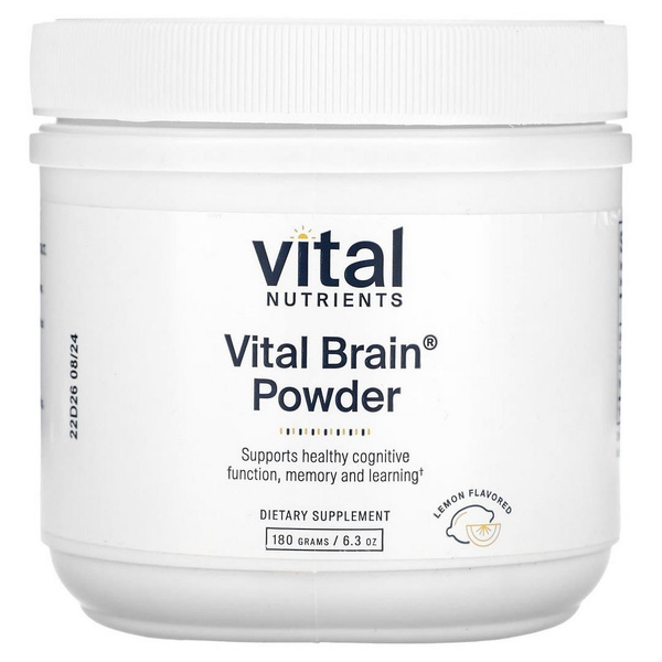 Пищевая добавка Вайтал Нутриентс, Vital Brain Powder, со вкусом лимона ...