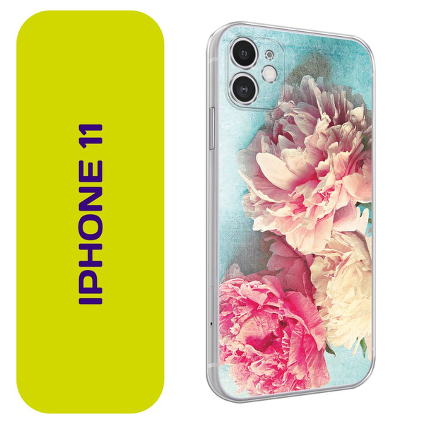 Чехол на Айфон 11 / Apple iPhone 11 с принтом Пионы new - купить с ...