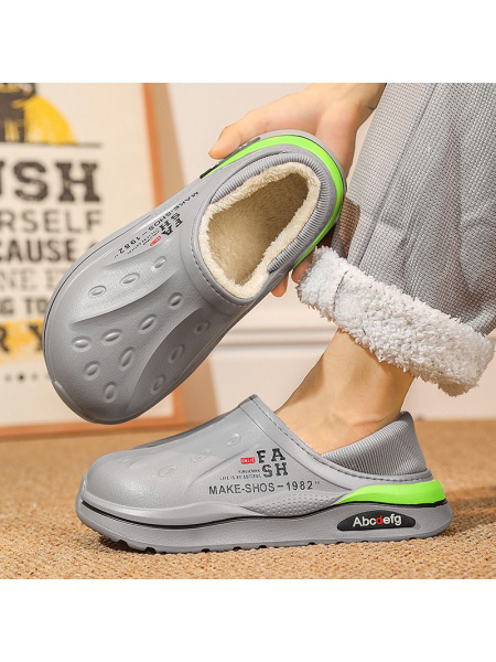 Сабо Мужской SARIWEN зеленый EVA, размер 43 Толстая подошва, Рифлёная подошва Платформа Нет ...