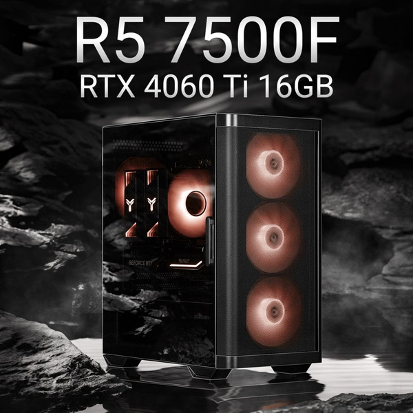 Комета ПК Системный блок R5-7500F|RTX 4060 Ti|D5 32G|M2 2TB (AMD Ryzen 5 7500F, RAM 32 ГБ, SSD ...