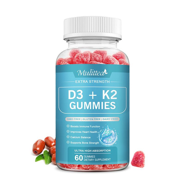 Mulittea Vitamin D3 K2 Gummies Поддерживает здоровье костей, зубов ...