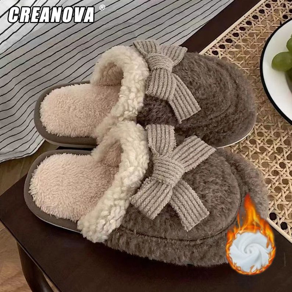 Тапочки Женский CREANOVA, размер 35, 36 коричневый Зима купить c доставкой на OZON по низкой ...