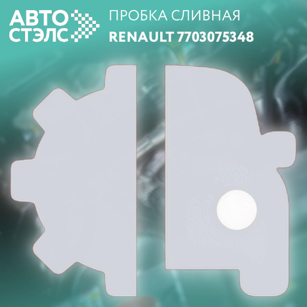 Пробка сливная масляного поддона двигателя, RENAULT 7703075348 купить ...