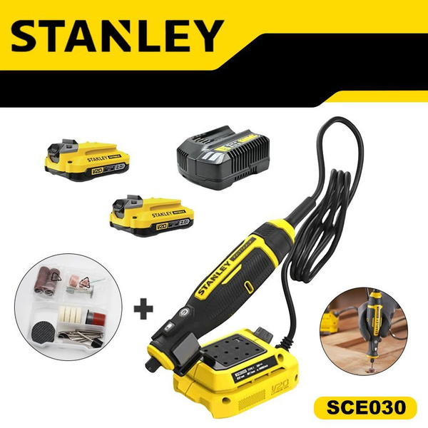 STANLEY 20V Гравер электрический с зарядным устройством x1, (20V, 2.0 ...