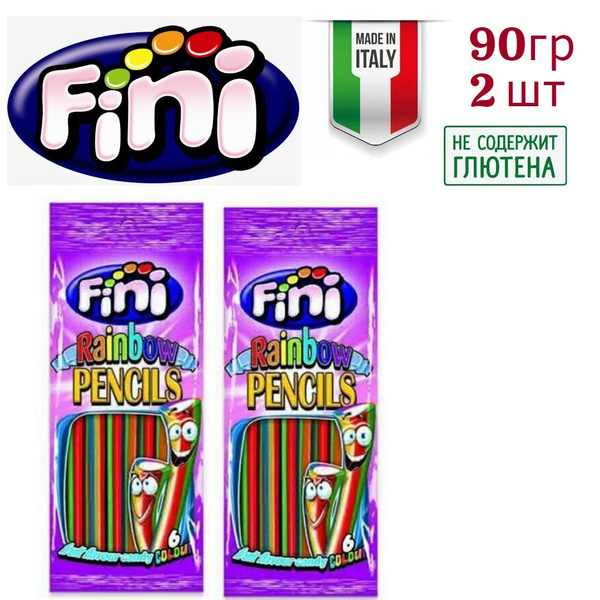 Жевательный мармелад Fini Rainbow Pencils без глютена 90г 2шт купить на ...