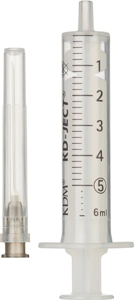 Шприц двухкомпонентный KD-Ject 5 мл 21G (0.8x40 мм, 100 штук в упаковке ...