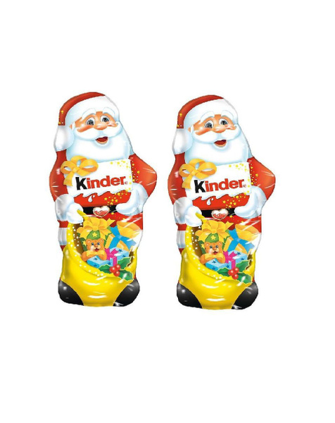 Шоколад фигурный Kinder Дед Мороз молочный шоколад, 2 шт. по 55 г ...