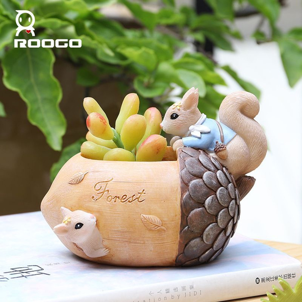 ROOGO Горшок для цветов, 15.3 см х 12.3 см х 12.5 см, 0.2 л, 1 шт ...