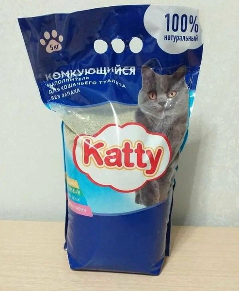Наполнитель для кошачьего туалета Katty комкующийся 5 кг купить на OZON ...