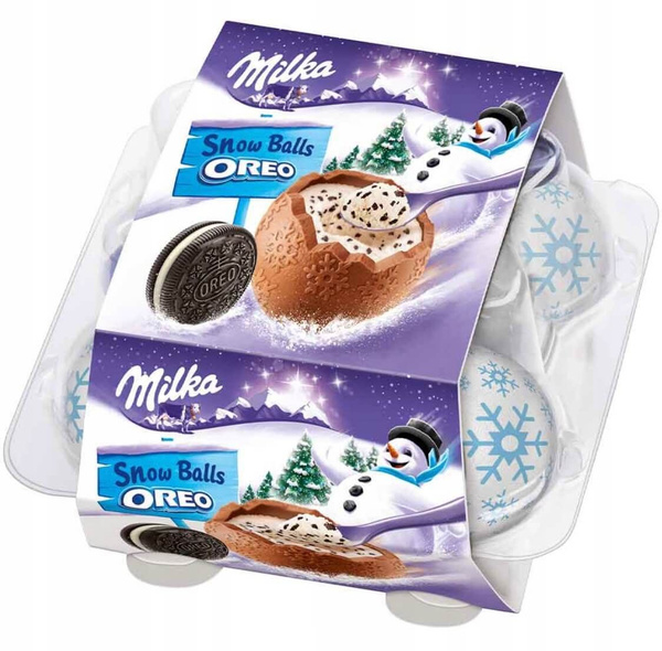 Milka Oreo Snowballs шоколадное яйцо с начинкой 112g купить на OZON по ...