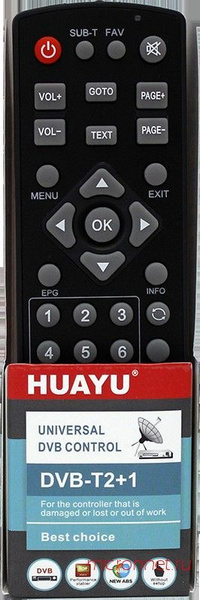 Пульт ДУ универсальный HUAYU DVB-T2+2 купить на OZON по низкой цене (1770812791)