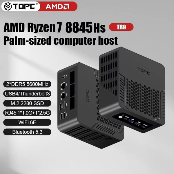 SZBOX Мини-ПК SZBOX AMD R7 8845HS (AMD Ryzen 7 8845HS, RAM Отсутствует, AMD Radeon 780M, Windows ...