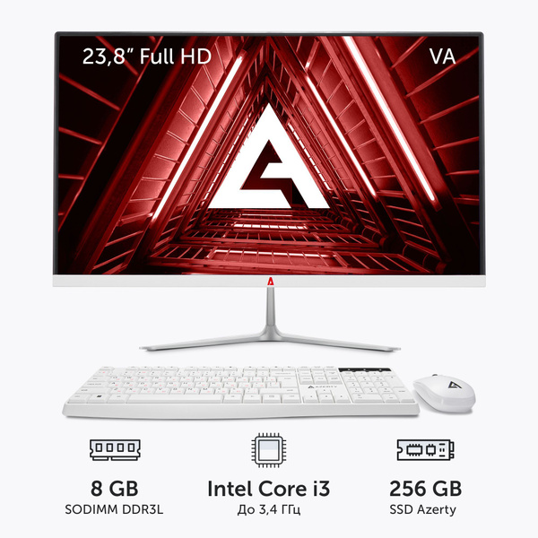 Azerty 24" Моноблок AZ-2420 (Intel Core i3-4130, RAM 8 ГБ, SSD 256 ГБ, Intel HD Graphics 4400 ...