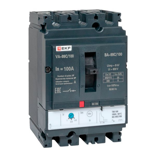 Автоматический выключатель 3п 100/100А 36кА ВА-99C Compact NS PROxima код mccb99C-100-100 EKF ...