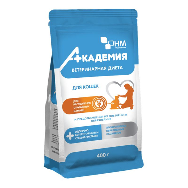 ВЕТДИЕТА Корм д/кошек Академия для растворения струвитных камней ...
