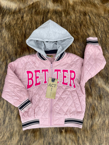 Куртка Мальчики, Девочки THANHDAT розовое облако Полиэстер, размер 104 Длинный Демисезон ...