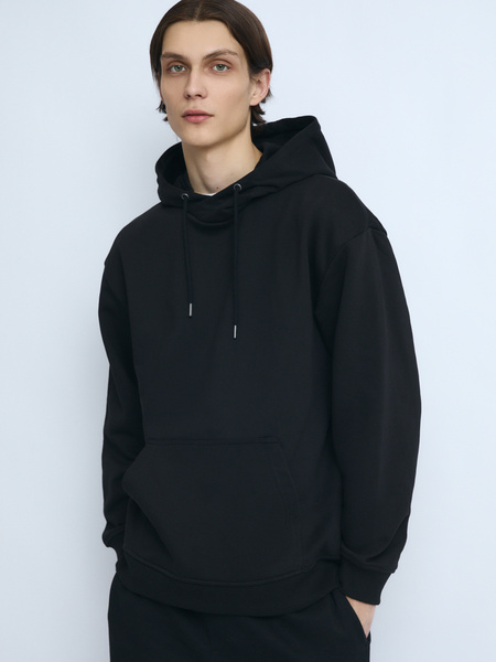 Худи Мужской Zolla черный Хлопок, Полиэстер, размер 46 Длинный Китай купить c доставкой на OZON ...