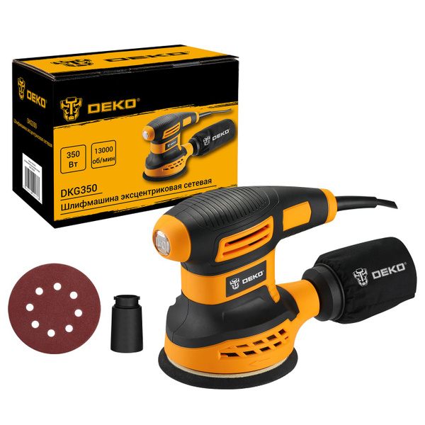 Шлифмашина эксцентриковая сетевая DEKO DKG350 купить на OZON по низкой ...