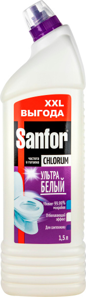 Средство чистящее SANFOR Chlorum, 1,5л купить на OZON по низкой цене (1873759170)
