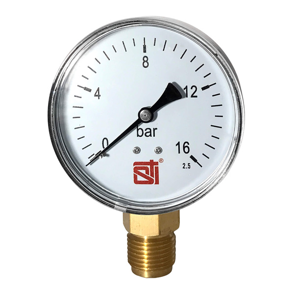 Манометр радиальный STI 16 bar (G 1/2") купить на OZON по низкой цене ...