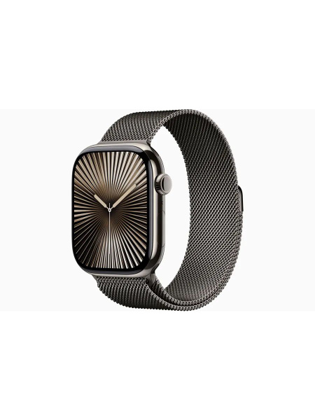 Apple Умные часы S10 Cell, Slate Ti, Slate Milanese Loop - M/L, 46mm ...