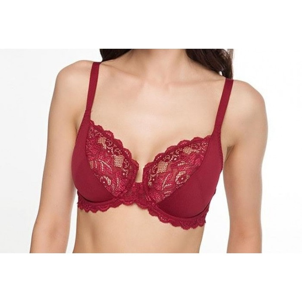Бюстгальтер Женский Milavitsa, размер 80C темно-красный Беларусь Крючки Ленты декоративные ...