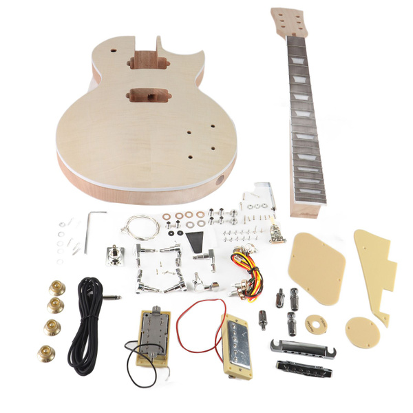 Электрогитара в стиле LP DIY Kit, 6 струн, 22 лада, корпус из красного ...