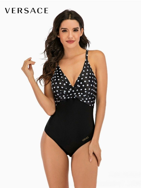 Купальник слитный Женский Versace бикини белый, размер 44 Аквааэробика, Вейкбординг/серфинг ...