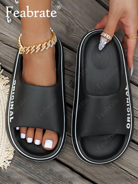 Шлепанцы Женский Feabrate, размер 39 EVA Водоотталкивающая пропитка, Круглый нос R (средняя) Без ...