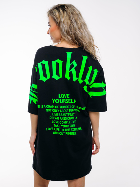 Футболка Женский COOL LOOK салатовый Короткий, размер 46 Хлопок ...